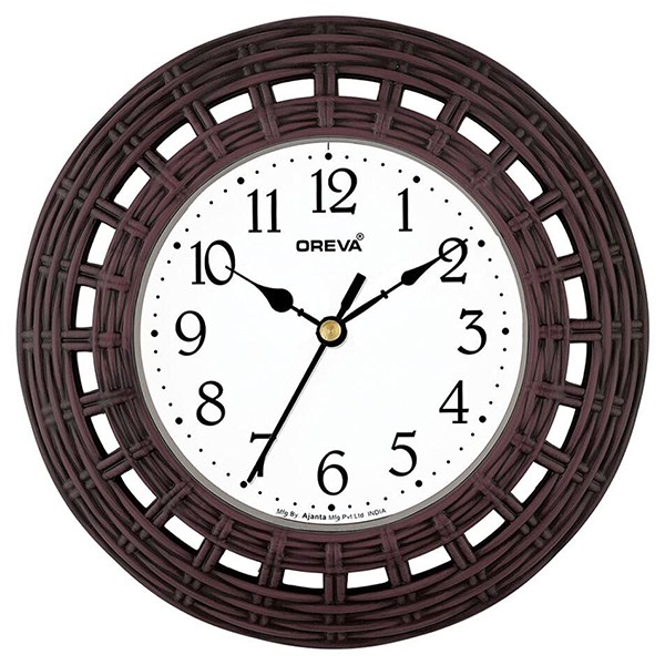 Buy Dark Brown Customized Plastic Wooden Design Wall Clock | yourPrint