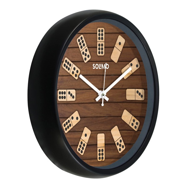 Buy Brown Customized 12" Non Ticking Silent Quartz Contemporary Plastic ...