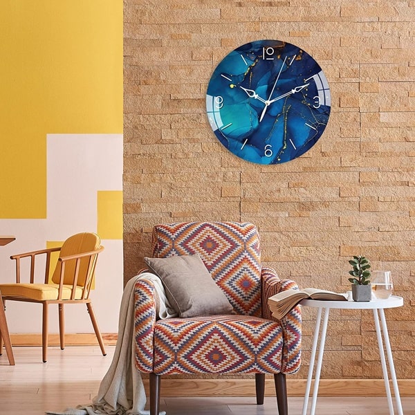 Buy Dark Blue Customized Wall Clock for Home & Office (Size - 12 ...