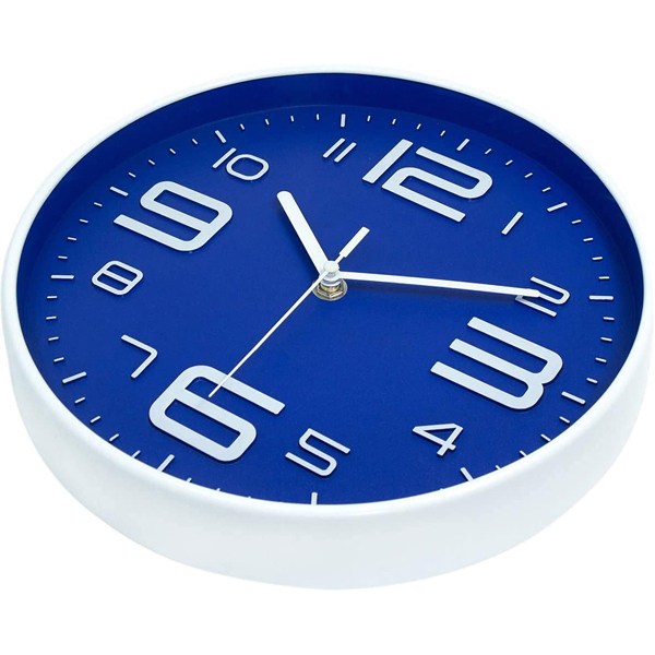 Buy Blue Customized Wall Clock 12" Silent Quartz Decorative Wall Clock ...