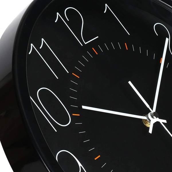 Buy Black Customized Wall Clock 12" Silent Quartz Decorative Wall Clock ...