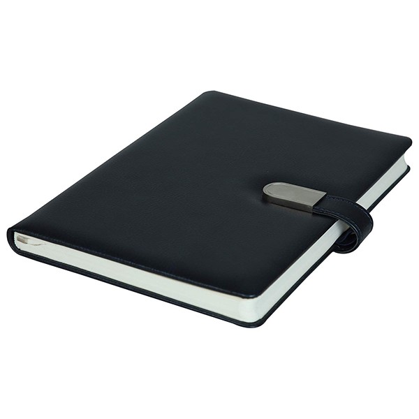Buy Black Customized A5 Size Hardbound Notebook Diary with Magnet Flap ...