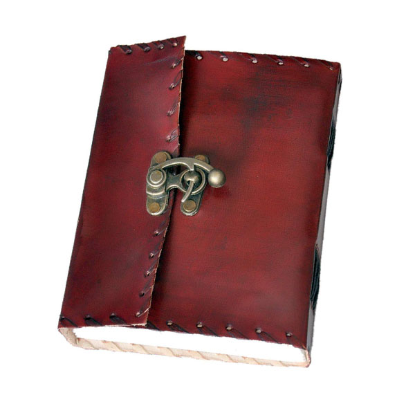 Buy Brown Customized Leather Diary with Antique with Lock Embossed ...