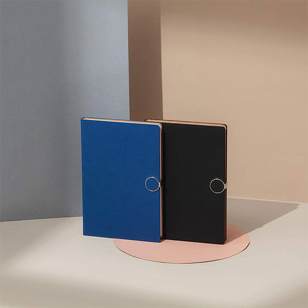 Buy Rich Black Customized A-5 PU Leather Notebook Journal Diary with ...