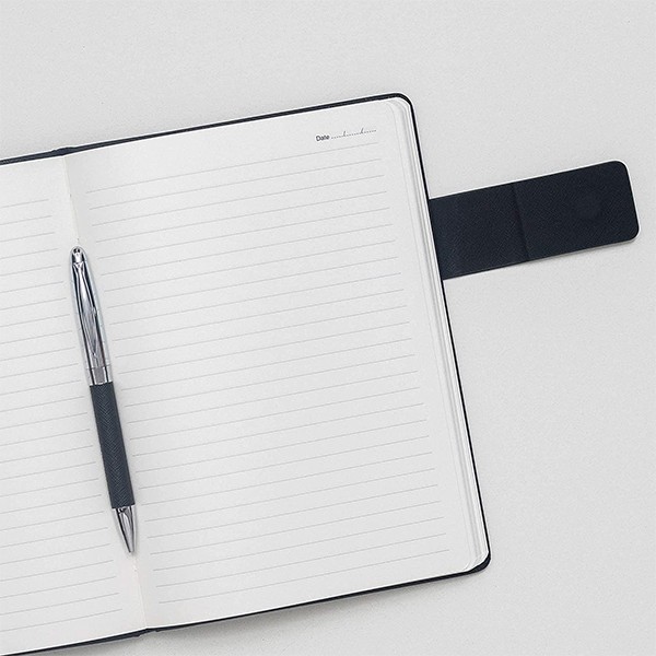 Buy Rich Black Customized Premium PU Leather A-5 Office Journal Diary ...