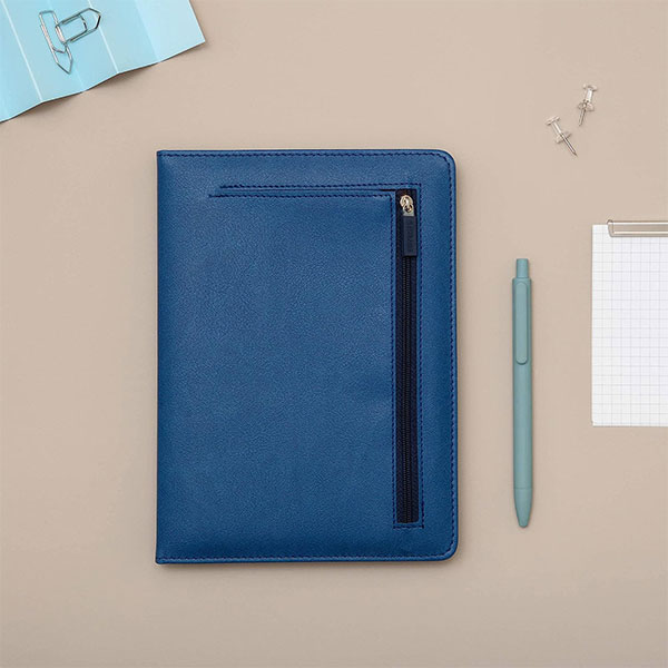 Buy Classic Blue Customized A-5 Faux Leather Hardbound Notebook Diary ...