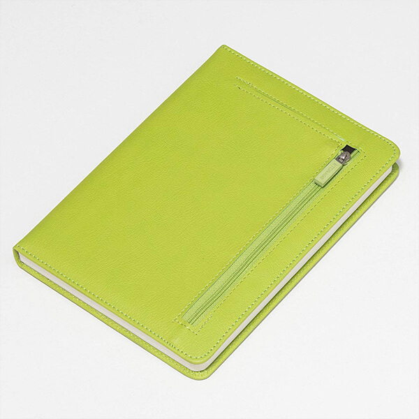 Buy Lime Green Customized Vibrant A-5 Faux Leather Hardbound Notebook ...