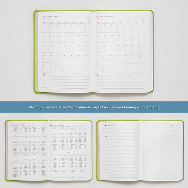 Buy Lime Green Customized Vibrant A-5 Faux Leather Hardbound Notebook ...