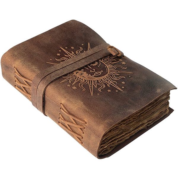 Buy Brown Customized Leather Diary Writing Notebook Travel Diary Online ...