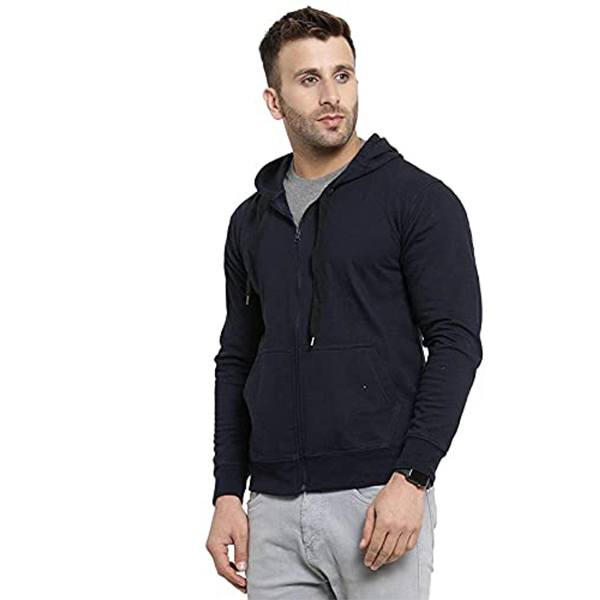 Buy Black Customized Feel Good Plain Basic Black Color Hoodie With Zip ...