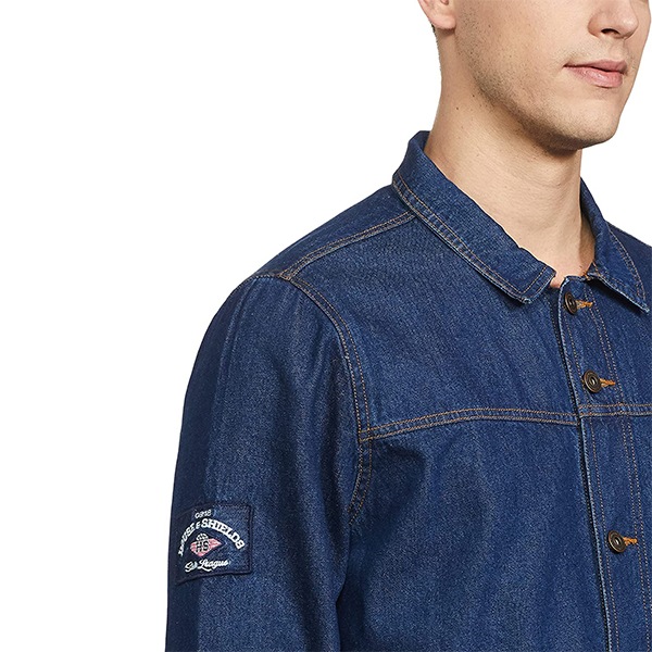 Buy Blue Customized Men's Cotton Denim Jacket | yourPrint