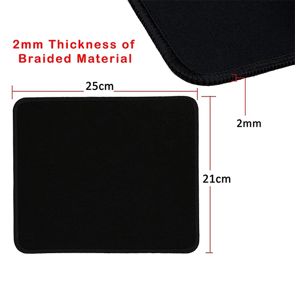 Buy Black Customized Gaming Mouse Pad, Smooth Surface and Stitched ...