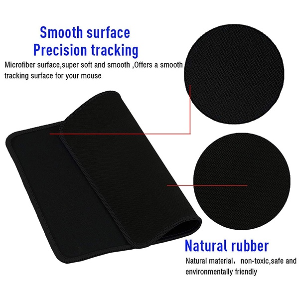 Buy Black Customized Gaming Mouse Pad, Smooth Surface and Stitched ...