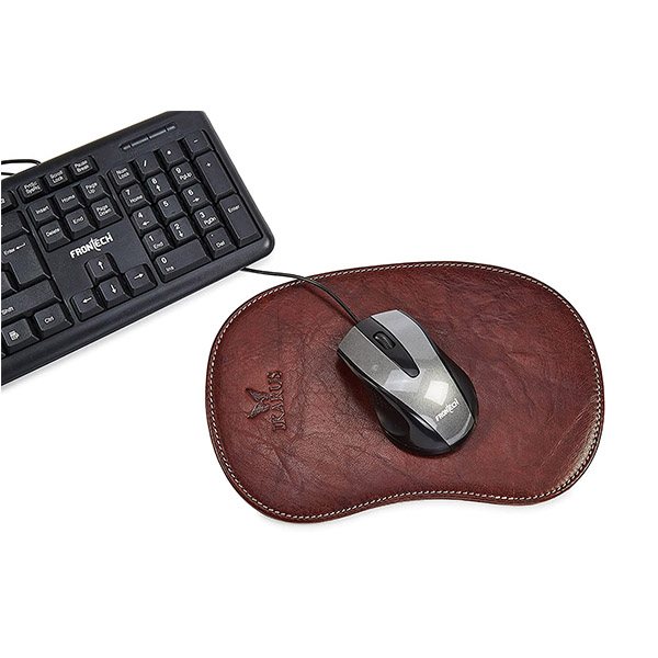 Buy Dark Brown Customized Full Genuine Leather Mouse Pad | Computer ...