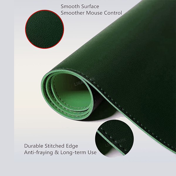 Buy Olive Green Customized Desk Pad, PU Leather Office Desk Mat, Ultra ...