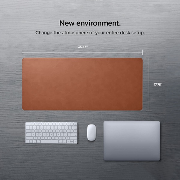 Buy Brown Customized Premium Vegan Leather Extended XXL Mouse Pad ...
