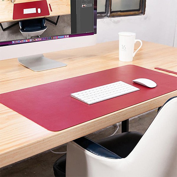 Buy Wine Red Customized Desk Mousepad Extended Waterproof Microfiber ...