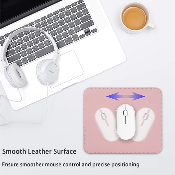 Buy Pink and Silver Customized Mouse Pad, Reversible Dual Color PU ...