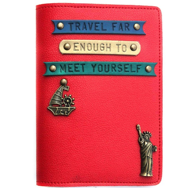 Buy Red Customized Leather Quoted Passport Cover Online | yourPrint