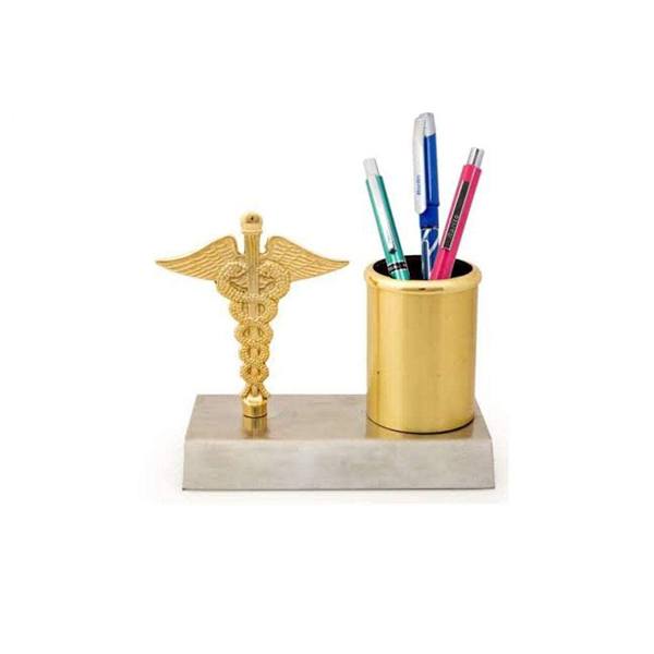 Buy Gold Silver Customized Pen Stand for Doctors Gifts for a Medical ...