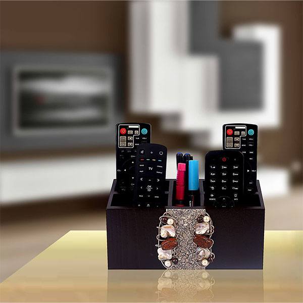 Buy Brown Customized Remote Holder for Living Room, TV, and AC ...