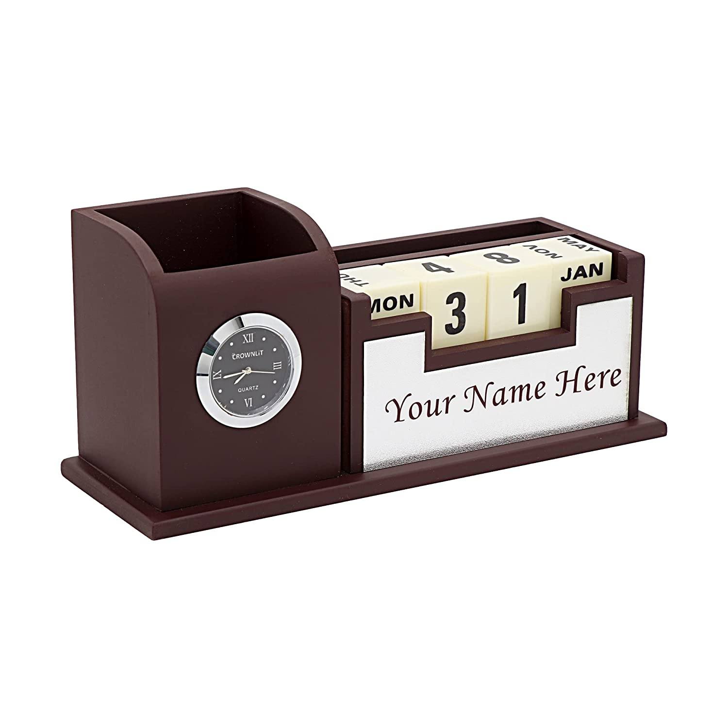 Buy Brown Customized Pen Stand (Size: 21 cm x 6.5 cm x 6 cm) | yourPrint