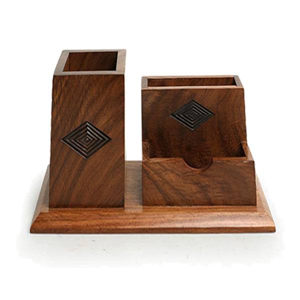 Buy Dark Brown Customized Wooden Table Organizer Desk Organizer for ...