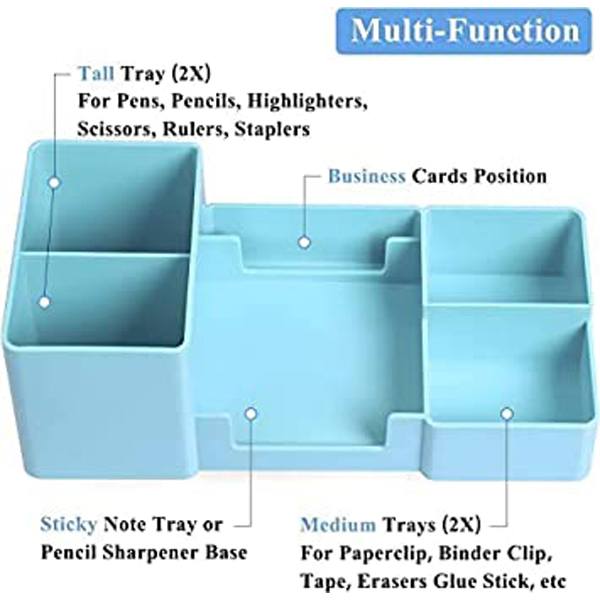 Buy Blue Customized Plastic Desk Organizer I Desktop Organizer With ...