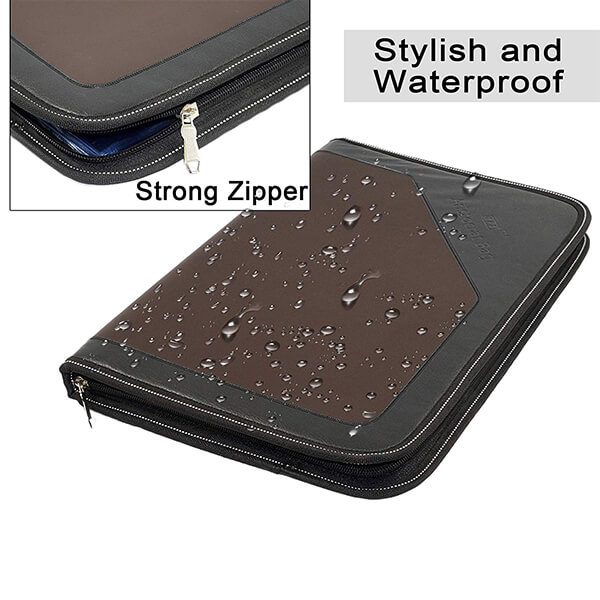 Buy Black Customized PU Leather Multipurpose File Folder A4 Size (38 x ...