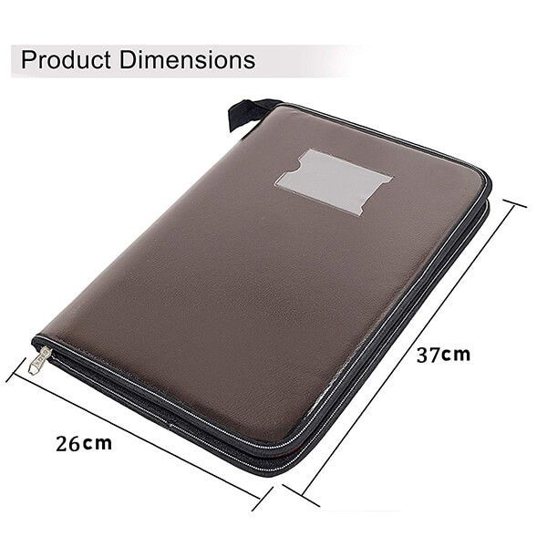 Buy Dark Brown Customized Leather Professional File/Document Folder ...