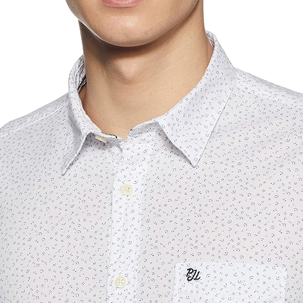Buy White Customized Men's Printed Regular Fit Casual Shirt | yourPrint