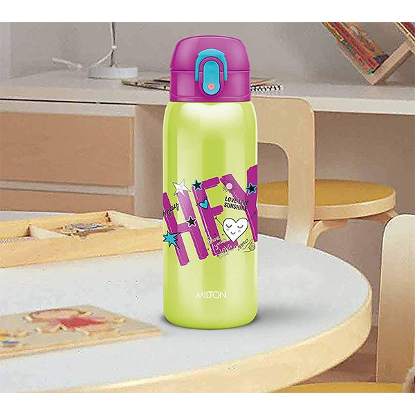 Buy Green Customized Milton Thermosteel Kids Water Bottle, 390 ml ...