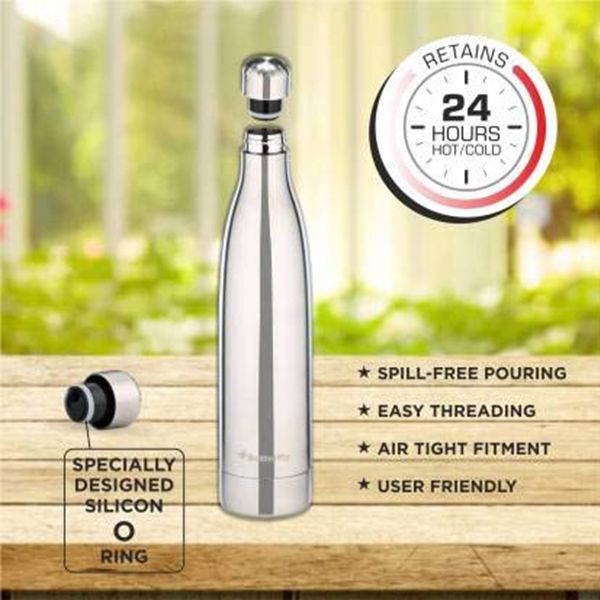 Buy Silver Customized Stainless Steel Vacuum Flask (500 ml) Online ...