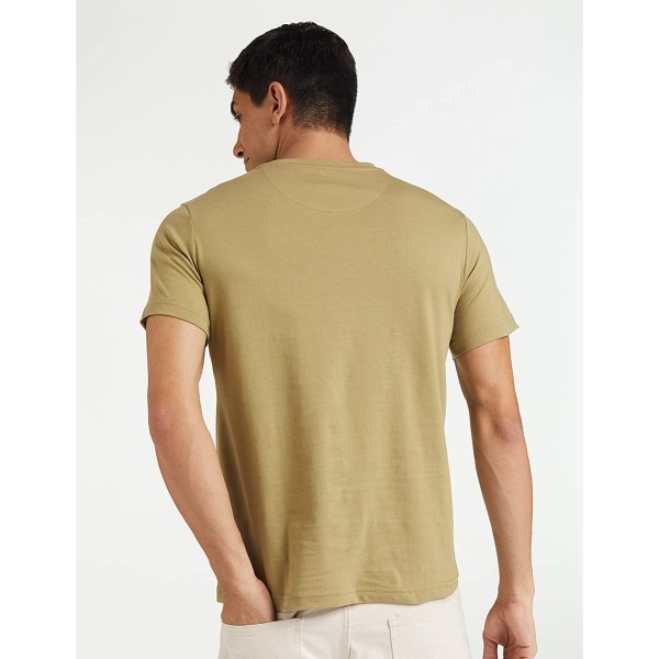 Buy Light Brown Customized Men's Solid Regular T-Shirt | yourPrint
