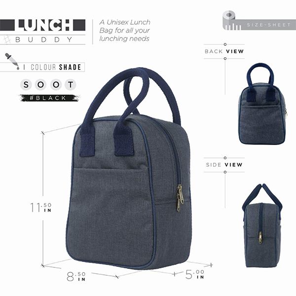 Buy Dark Grey Customized Lunch Bag Online | yourPrint