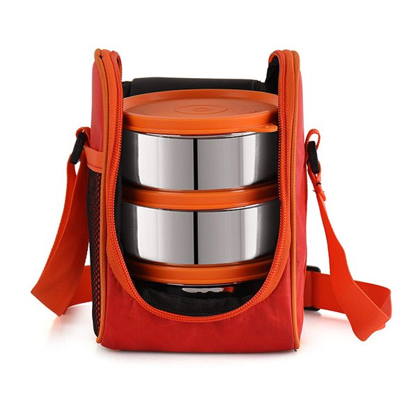 Buy Orange Customized Cello Plastic Lunch Box (375ml) - Set of 3 Online ...