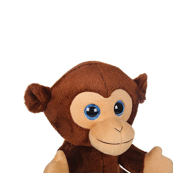 Buy Dark Brown Customized 25cm Monkey With Glitter Eye Soft Toy | yourPrint