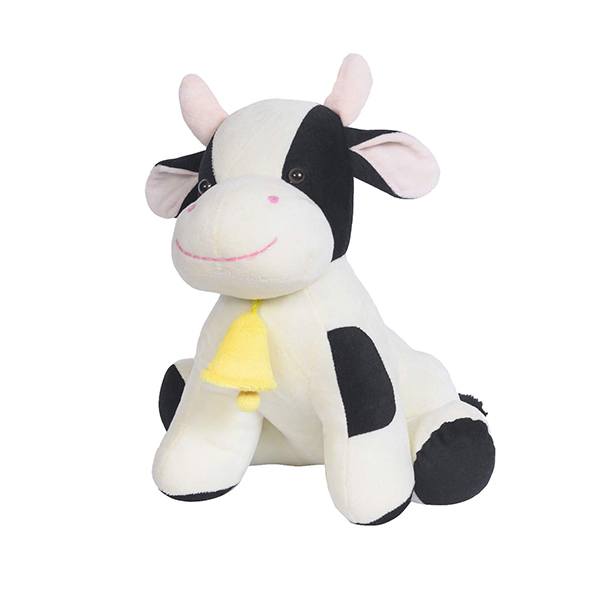 Buy White Black Customized Huggable Sitting Cow Stuffed Soft Kids ...