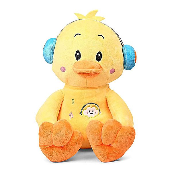 Buy Yellow Customized Soft Duck With Headphone Soft Toy For Kids, Duck ...