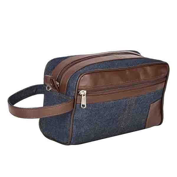 Buy Brown Customized Genuine Leather Shaving Kit, Cosmetic Bag, Hygiene ...