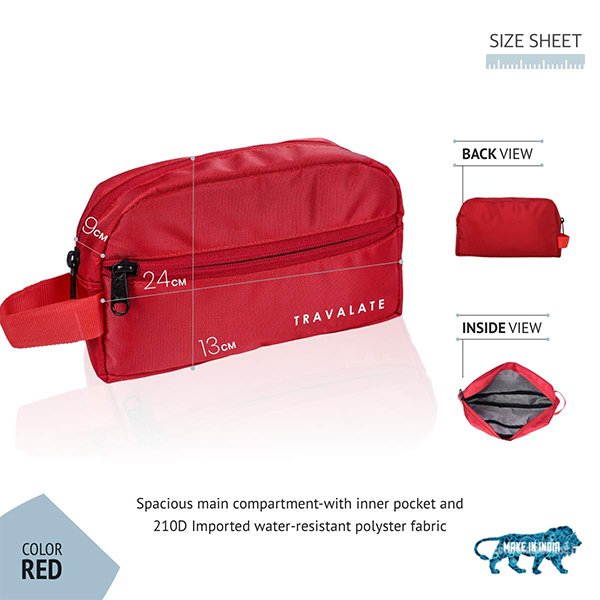 Buy Red Customized Toiletry/Makeup Bag Online | yourPrint