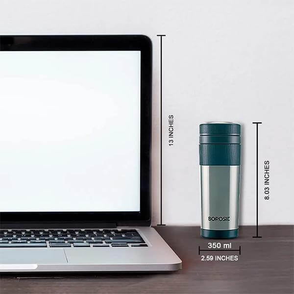 Buy Grey Customized Borosil Hydra Travelmate Vacuum Insulated Tea ...