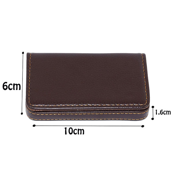 Buy Brown Customized PU Leather Visiting Card Holder Wallet with ...