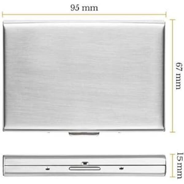 Buy Mat-Silve Customized Protector Stainless Steel Credit Card Holder ...