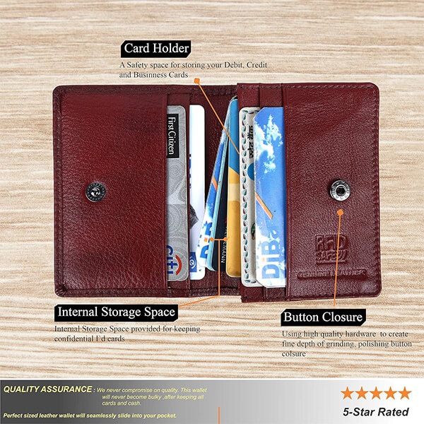 Buy Brown Customized Leather Visiting Card Holder for Men and Women ...