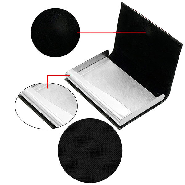 Buy Black Customized PU Leather Professional Visiting Card Wallet ...