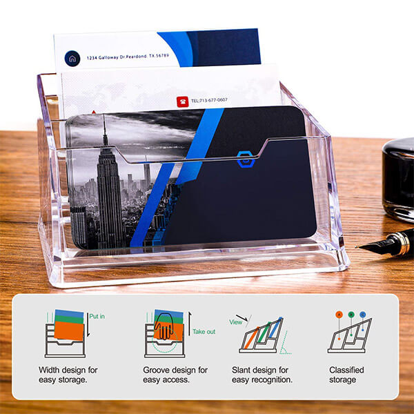 Buy Transparent Customized Premium 3 Tiers Acrylic Visiting Card Stand ...