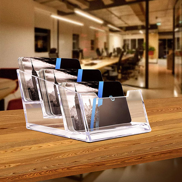 Buy Transparent Customized Premium 3 Tiers Acrylic Visiting Card Stand ...