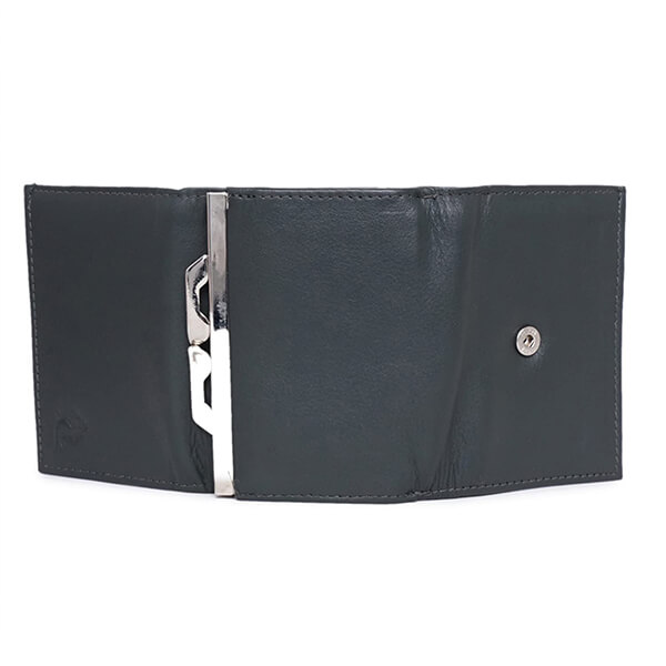 Buy Navy Blue Customized Genuine Leather Ladies Purse Visiting Card ...