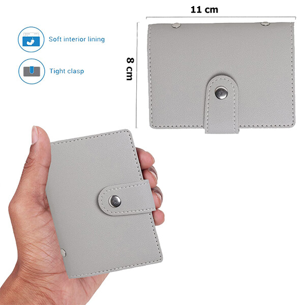 Buy Grey Customized 26 Slot Card Holder for Women Men | yourPrint